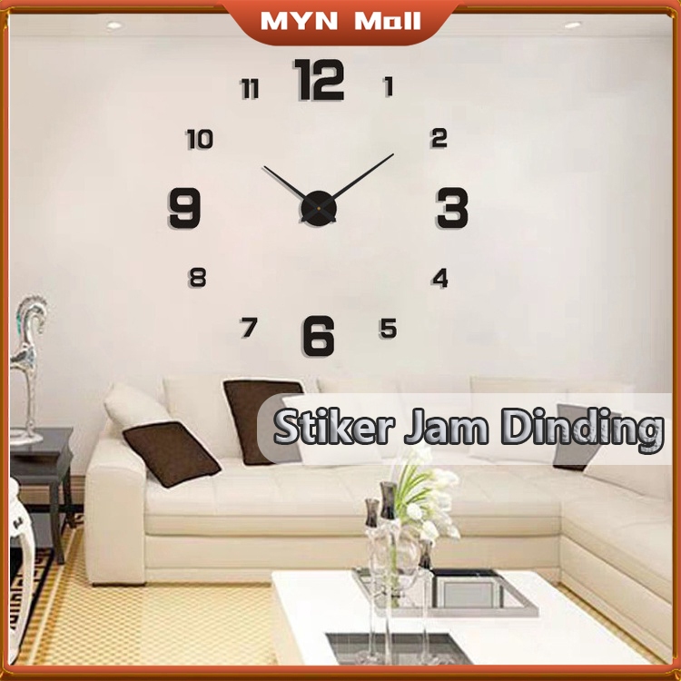 Jual Jam Dinding 3D / Stiker Jam Dinding DIY / Jam Hias Dekorasi ...