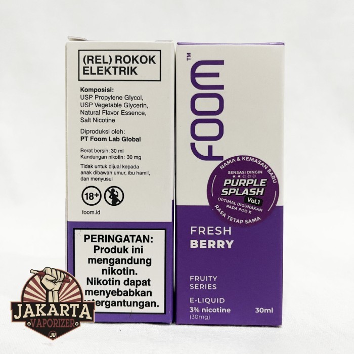 Jual [SALT] FOOM FRESH BERRY 30ML 30MG SALTNIC BY FOOM LAB | Shopee ...