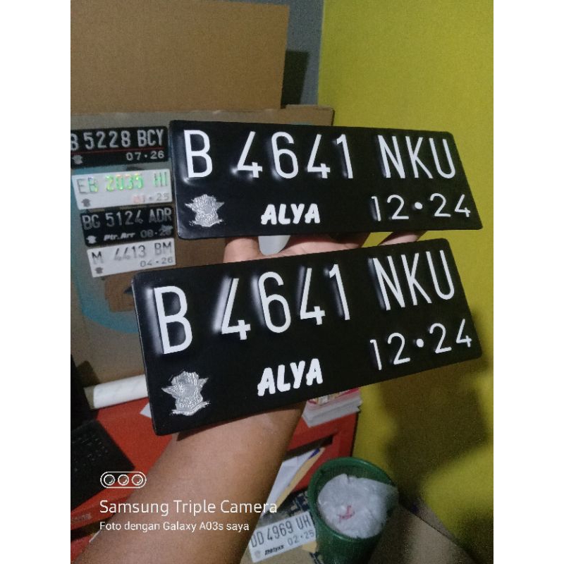 Jual TANDA MOTOR hitam doff baut tanam | Shopee Indonesia