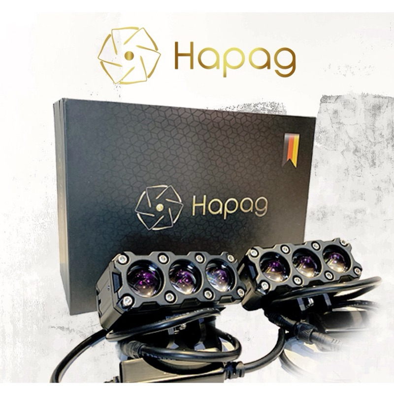 Jual LAMPU SOROT KABUT MINI PROJI LASER GUN HAPAG 3 LENS PURPLE LENS ...