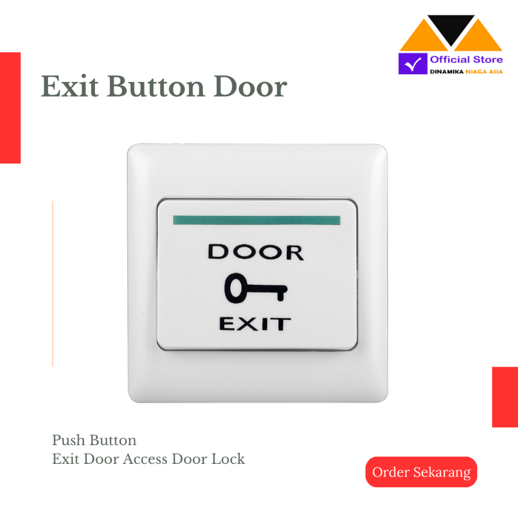 Jual Exit Push Button Plastik untuk Pintu Akses Kontrol Tombol Push ...