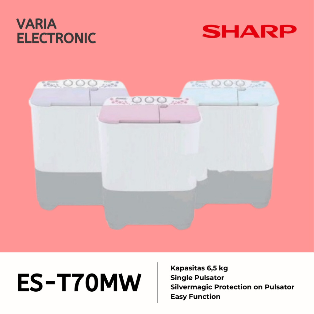 Jual Mesin Cuci SHARP ES-T70MW | Shopee Indonesia
