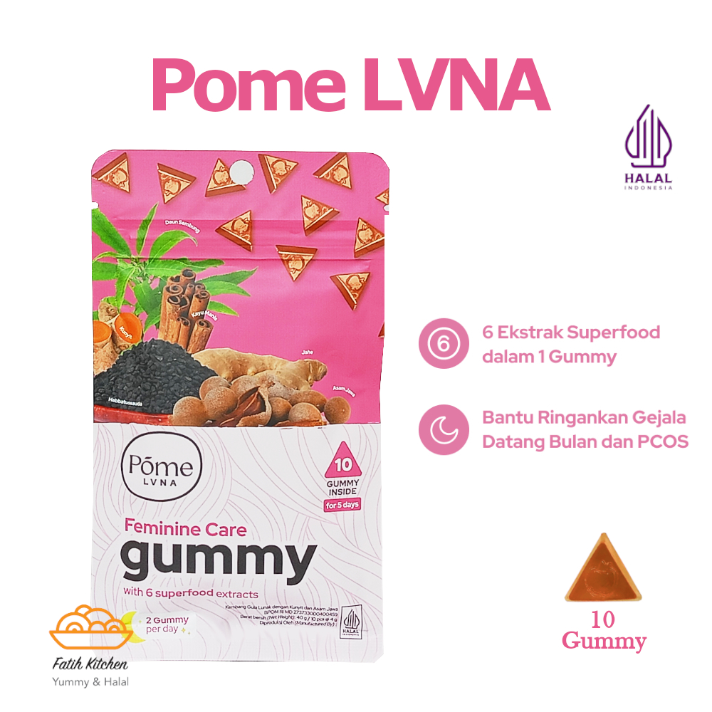Jual Pome LVNA Sachet Feminine Care Gummy - Ringankan Gejala Datang ...