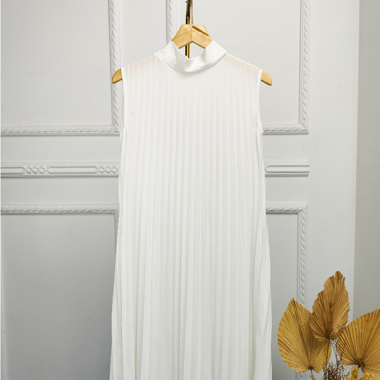 Jual Dress Inner Plisket Tanpa Lengan Hyget Premium - Inner Gamis ...