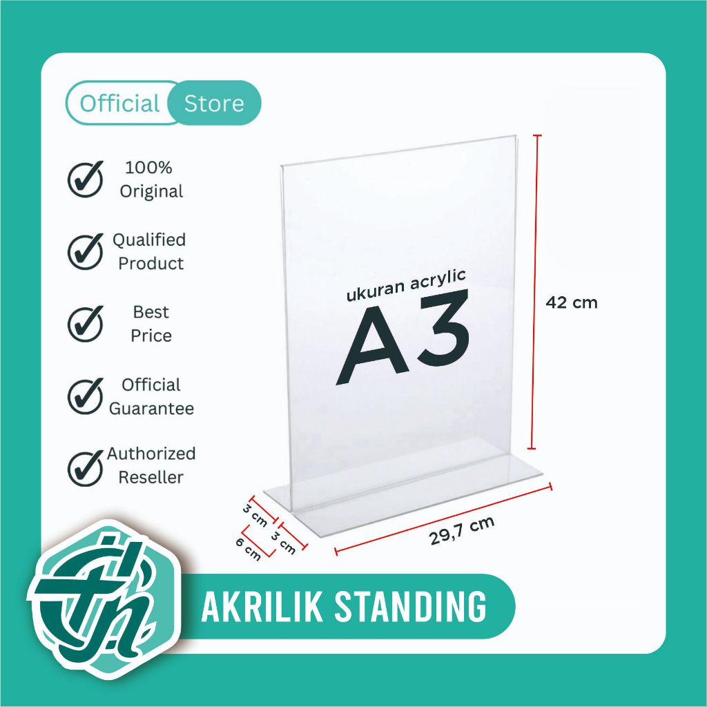 Jual STANDING ACRYLIC/TEMPAT BROSUR PORTRAIT 2 SISI / TENT HOLDER ...