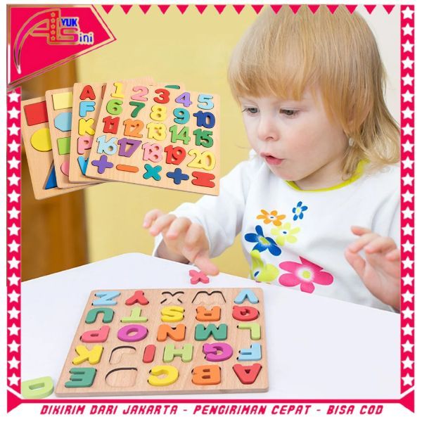 Jual AS Puzzle Anak Mainan Edukasi Anak Bayi Perempuan Laki 2/3/4 Tahun ...