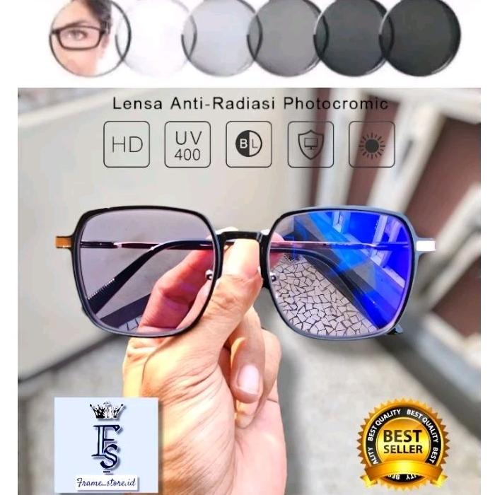 Jual Kacamata Photocromic Lensa Anti Radiasi Bluecromic Drive Minus ...