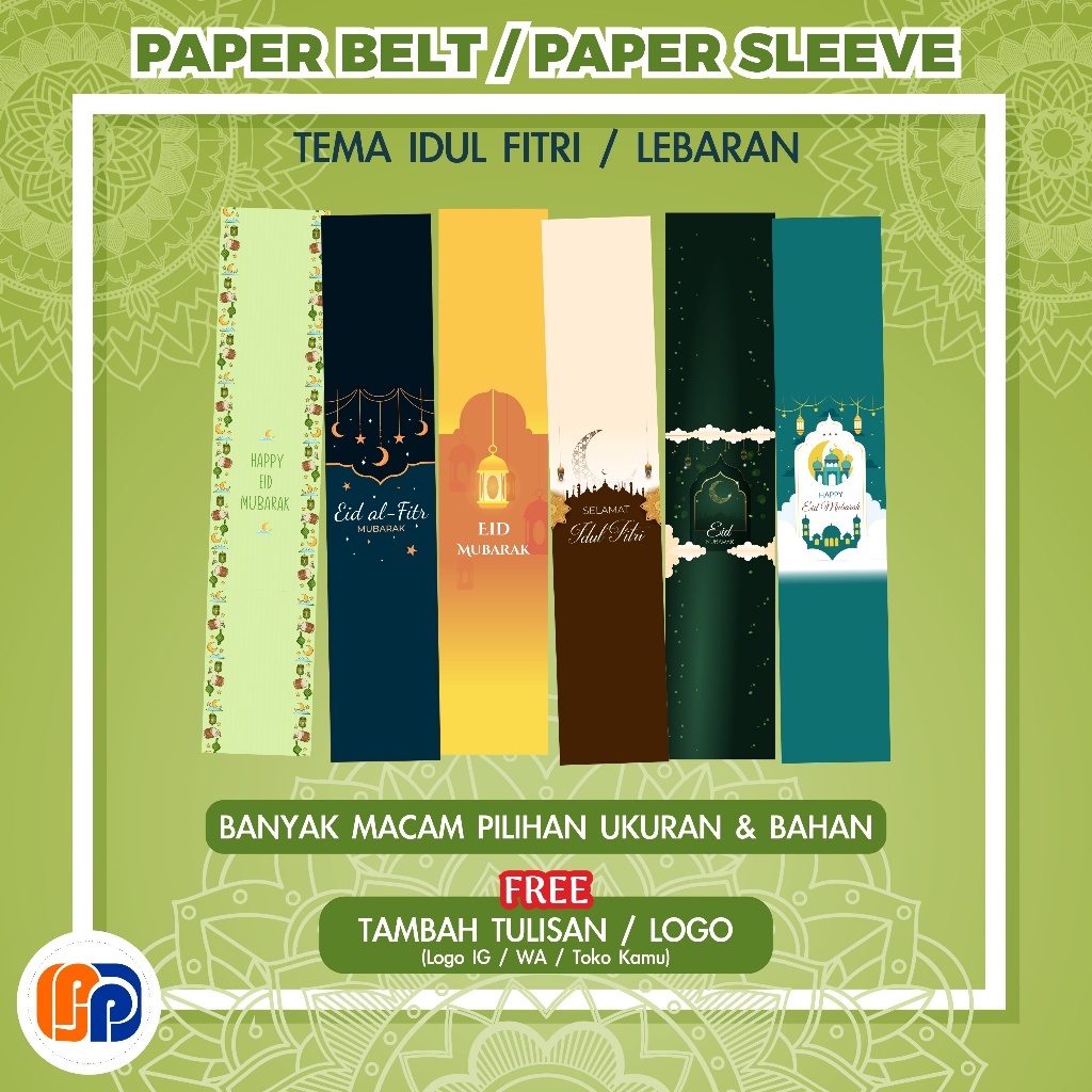 Jual PAPER BELT/PAPER SLEEVE/LABEL PACKAGING HAMPERS IDUL FITRI MURAH ...