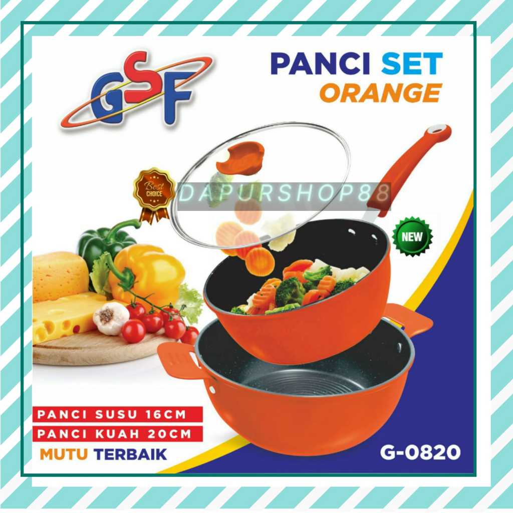 Jual PANCI GSF G-0820 / PANCI SET ORANGE GSF G 0820 / PANCI SUSU 16CM ...