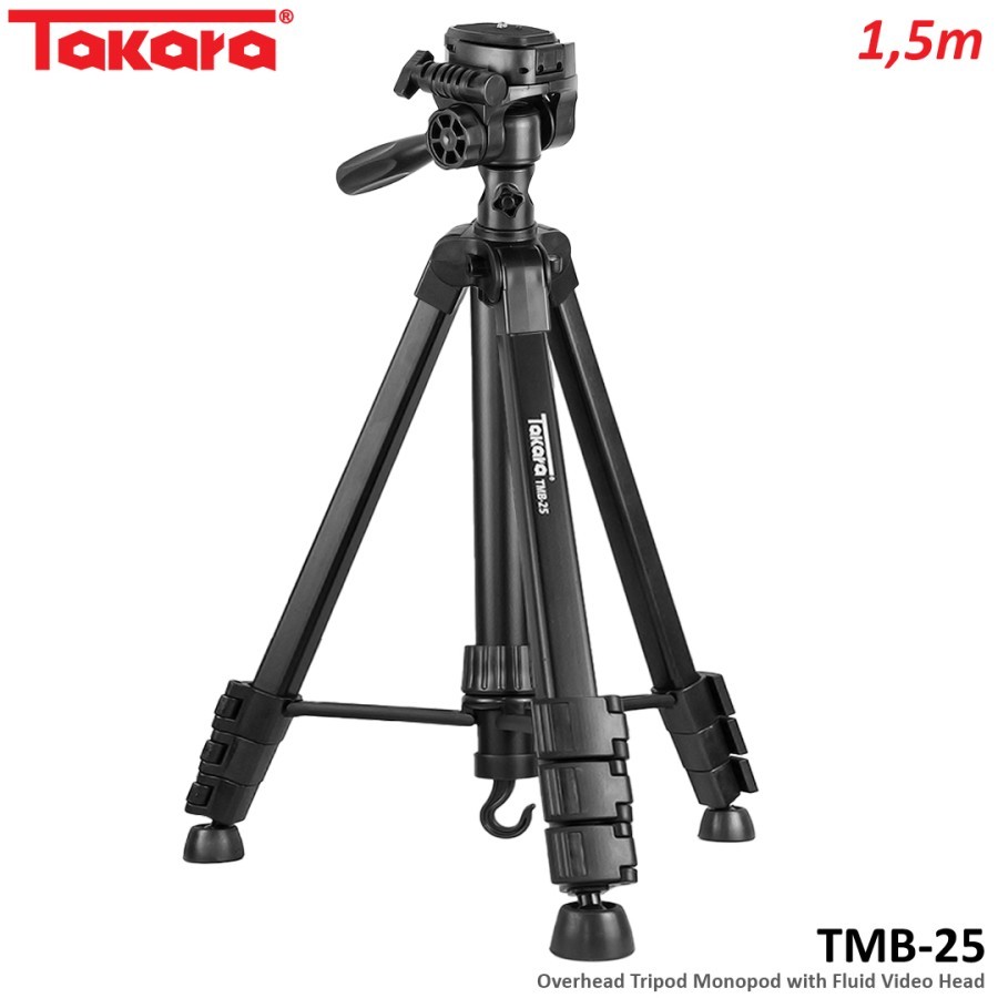 Jual Takara TMB-25 Overhead Flatlay Tripod Monopod with Fluid Video Head | Shopee Indonesia