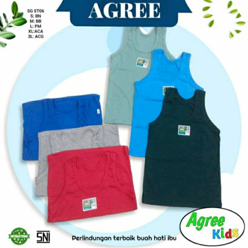 Jual singlet agree kids polos warna(6pcs) | Shopee Indonesia Jual singlet agree kids polos warna(6pcs) | Shopee Indonesia