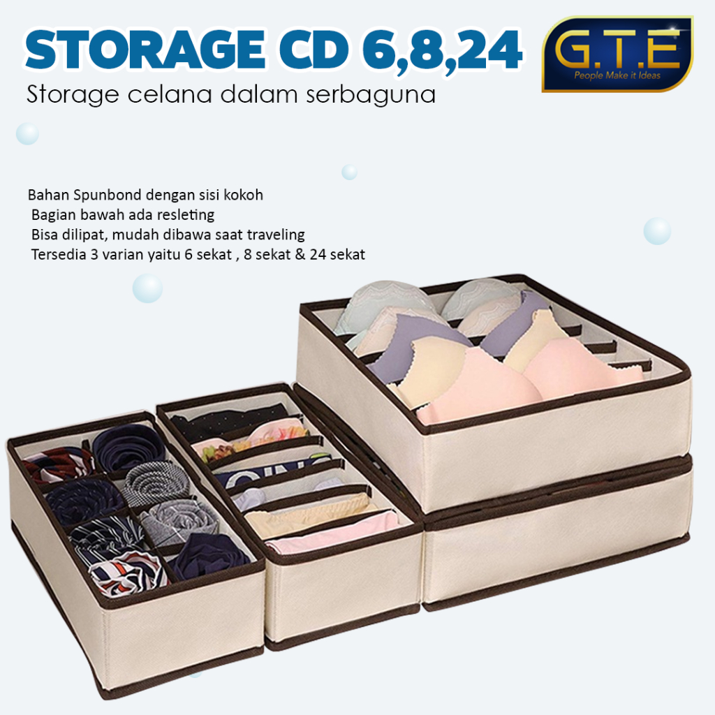Jual GTE | STORAGE BOX CELANA DALAM | UNDER WEAR & BAJU | TEMPAT ...