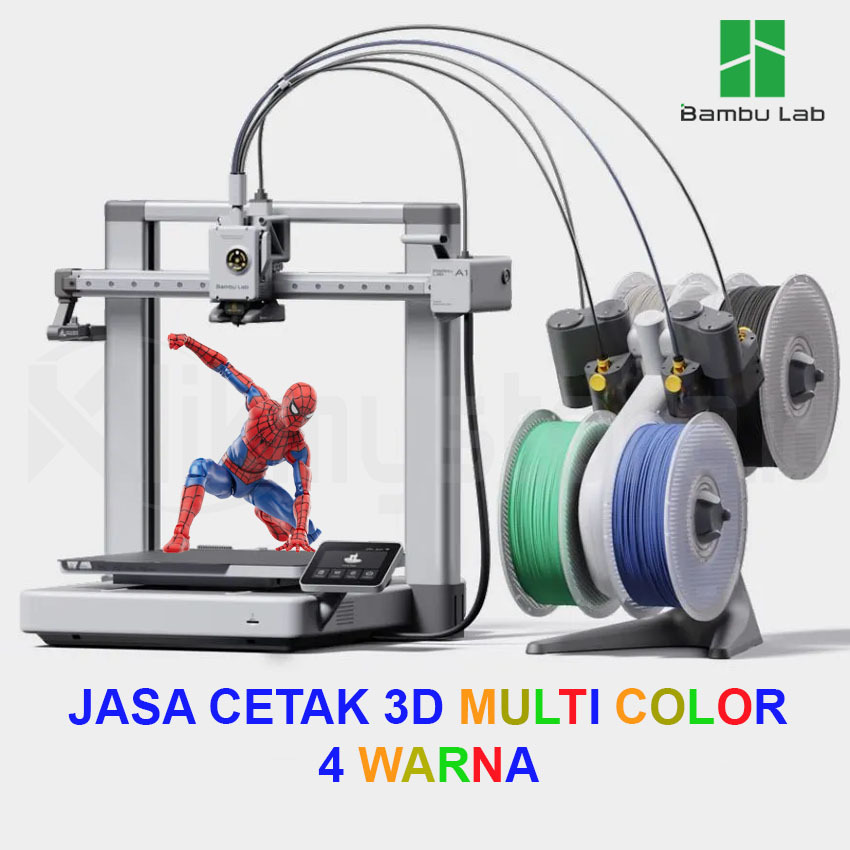 Jual Jasa Cetak 3D Print Multi Color 4 Warna Custom Bambu Lab A1 ...