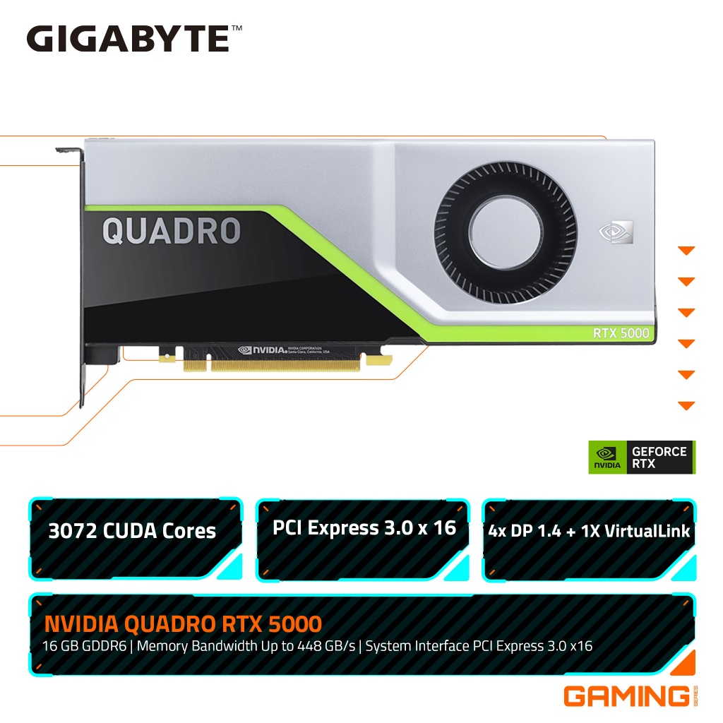 Jual Gigabyte NVIDIA QUADRO RTX 5000 | Shopee Indonesia
