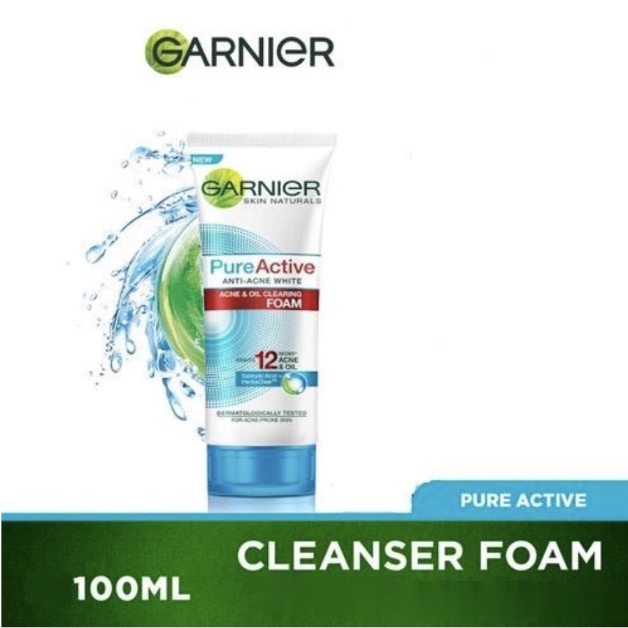 Jual GARNIER Pure Active Acne & Oil Clearing Scrub & Foam - 100mL ...
