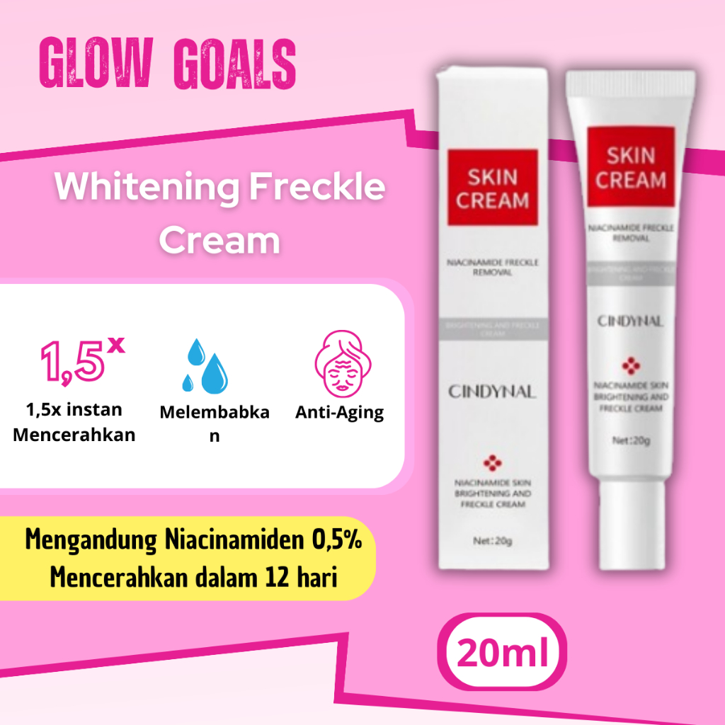 Jual CINDYNAL Skin Cream Niacinamide Freckle Removal 20g.Krim Pemutih Wajah Penghilang Flek ...