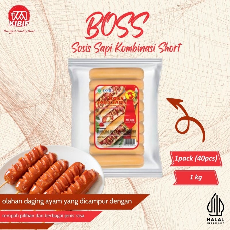 Jual BOSS Sosis Sapi Kombinasi Short 1000 gr | Shopee Indonesia