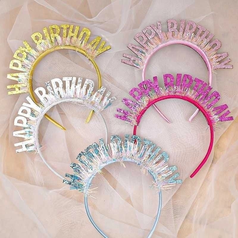 Jual {BG} BANDO PESTA ULANG TAHUN GLITTER / BANDO TULISAN HAPPY ...