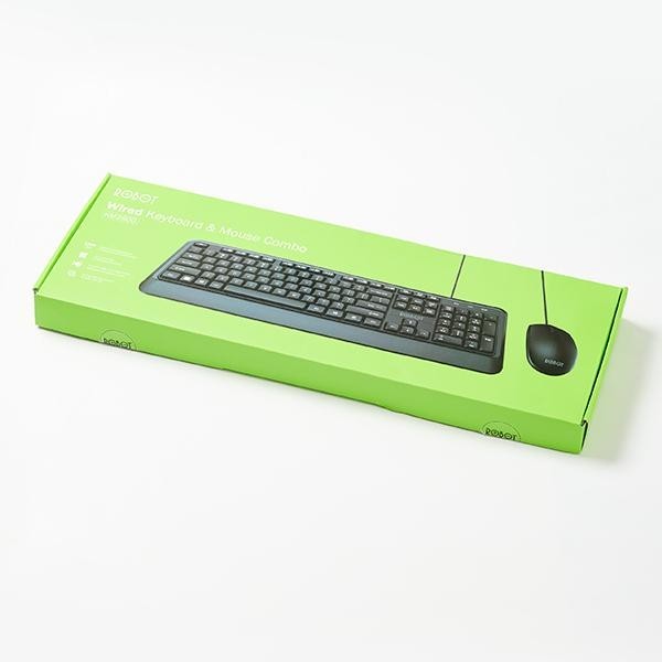 Jual Robot Km 2600 Wired Keyboard And Mouse Combo Black Km2600 Shopee Indonesia