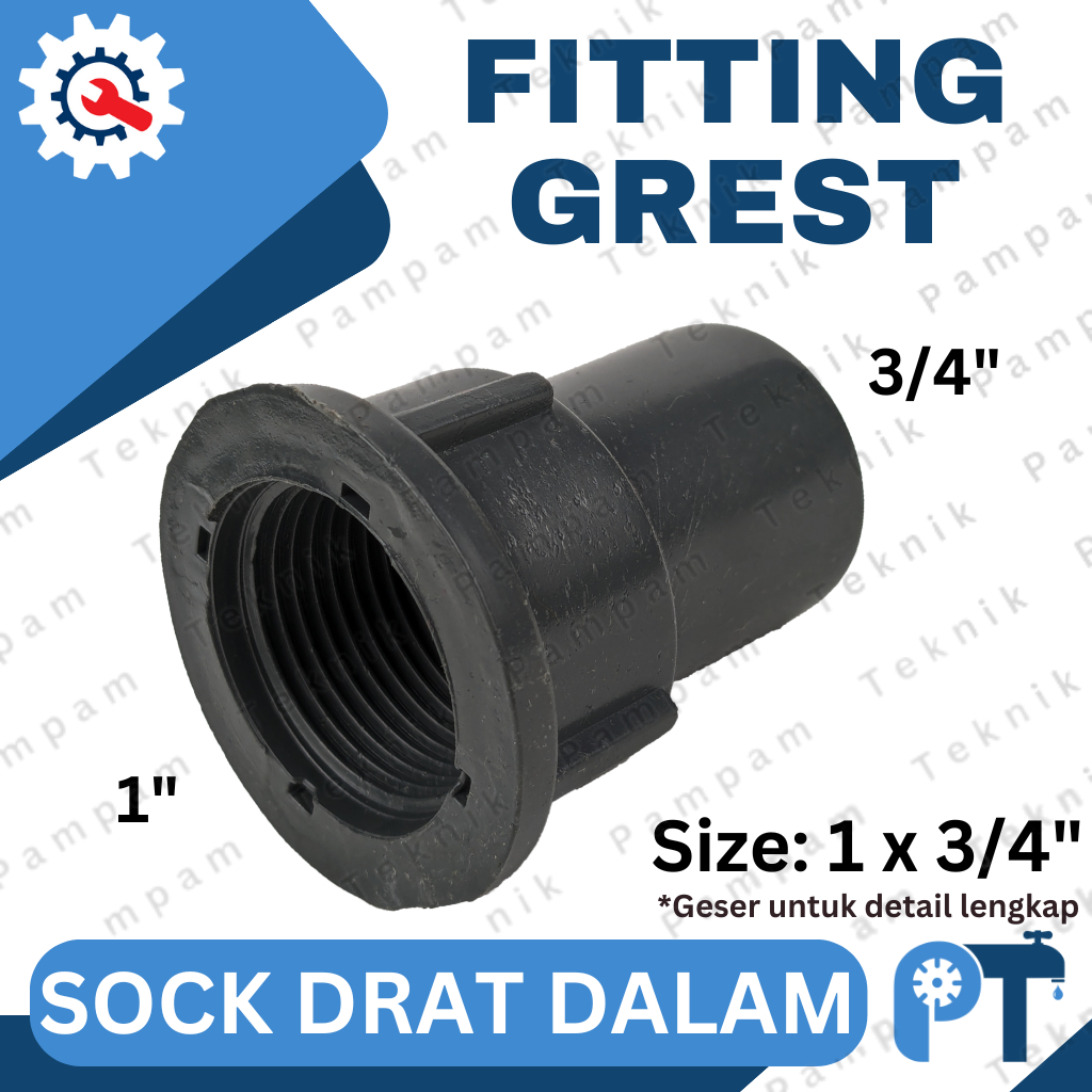 Jual SDD 1 x 3/4 AW Grest - Sock drat dalam 1" x 3/4" sok derat dalam ...
