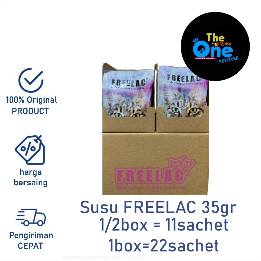 Jual Susu Anak Kucing FREELAC Dus Box 35 gr Milk Replacer for Kitten ...