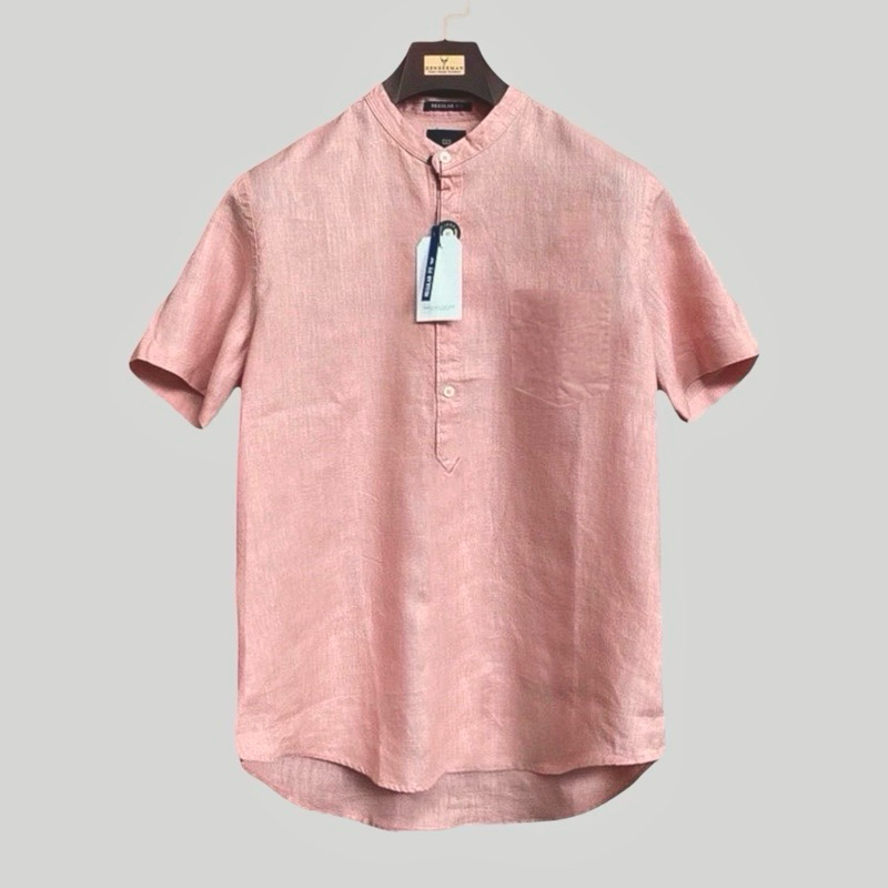 Jual Peternation kemeja pure linen infinity plus kerah sanghai lengan ...