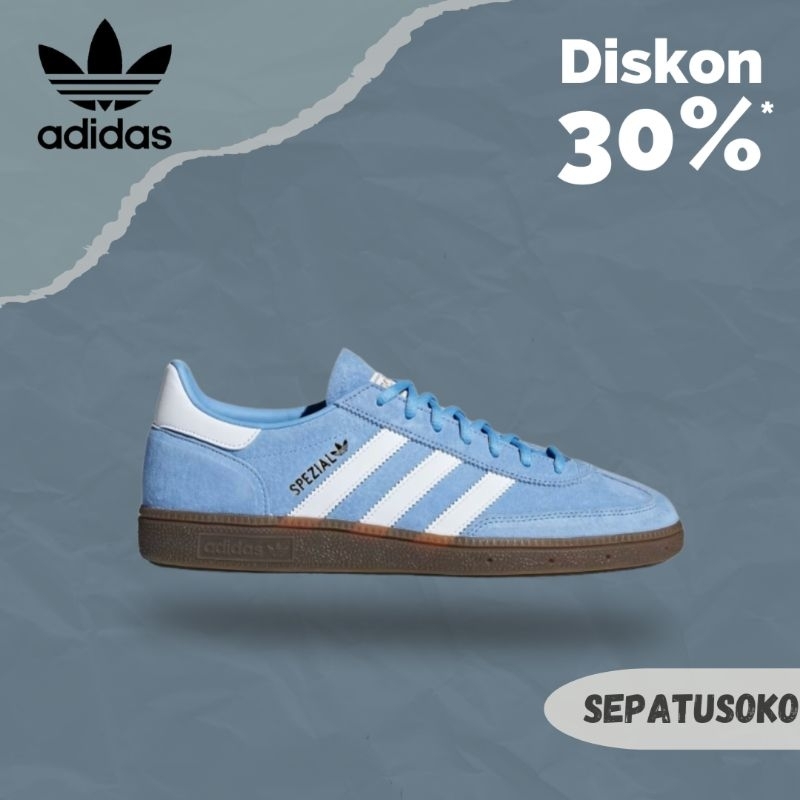 Jual Sepatu Casual Pria Adidas Handball Spezial Ice Blue | Shopee Indonesia