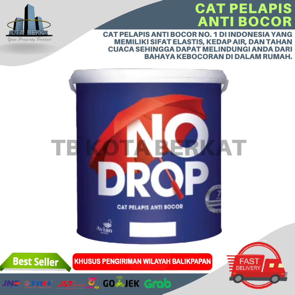 Jual CAT NO DROP CAT PELAPIS ANTI BOCOR/ WATERPROOFING AVIAN 4KG | Shopee Indonesia
