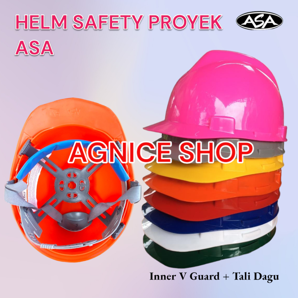 Jual Helm Safety Proyek SNI VGARD MEREK ASA Biasa Safety Helmet V GUARD ...