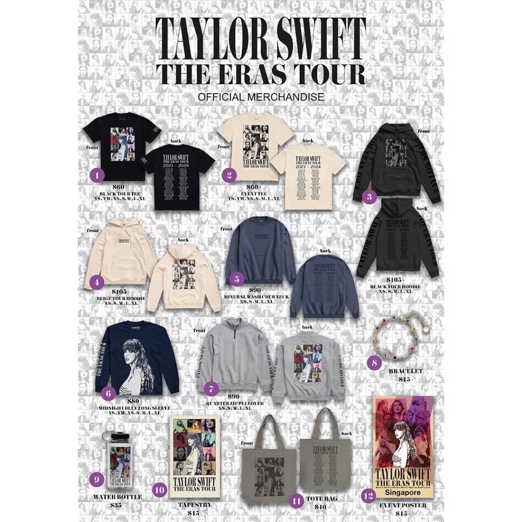 Jual ERAS TOUR SINGAPORE OFFICIAL MERCH eras tour taylor swift outfit ...