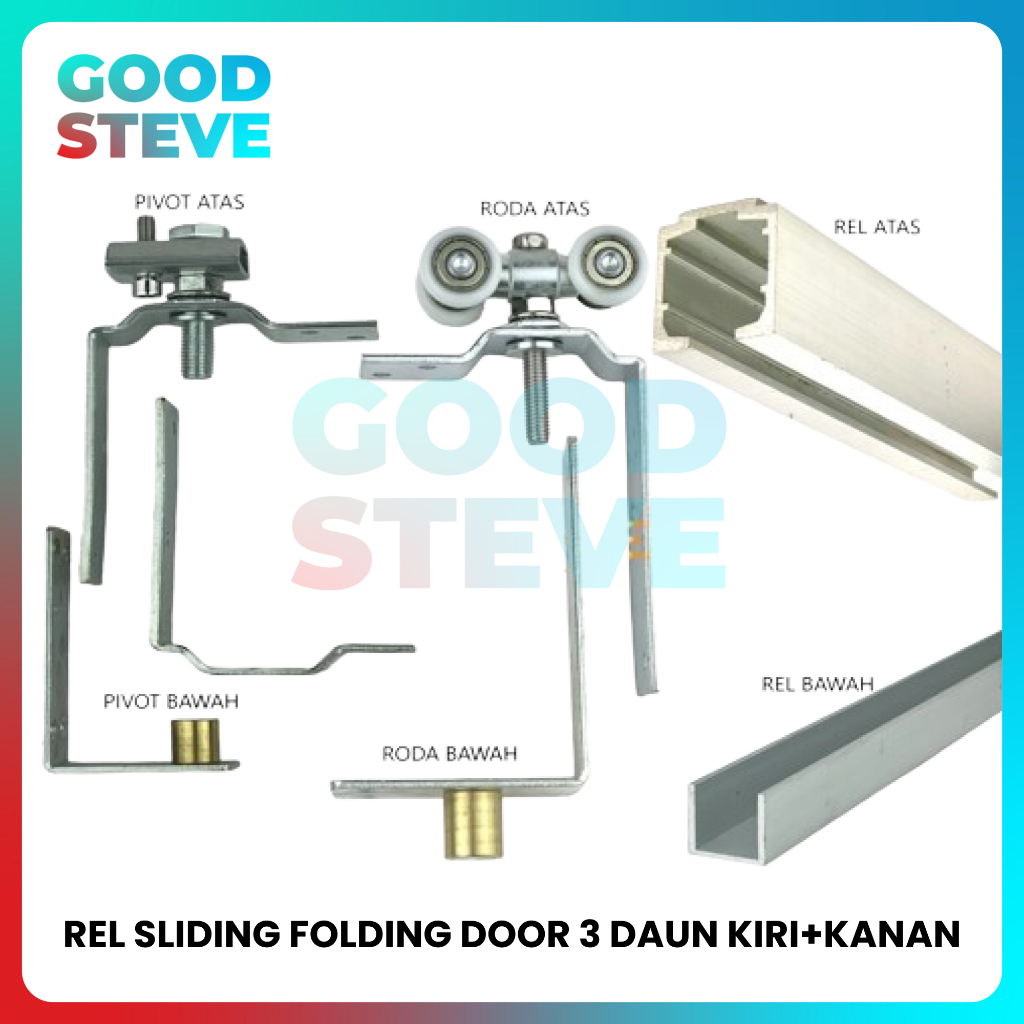 Jual REL PINTU LIPAT SLIDING FOLDING DOOR 3DAUN KIRI+3DAUN KANAN ...