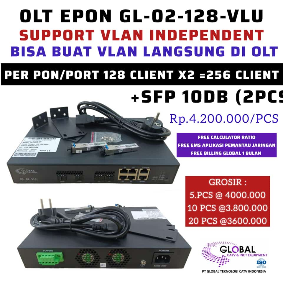Jual OLT EPON GLOBAL GL-02 128 VLU | Shopee Indonesia