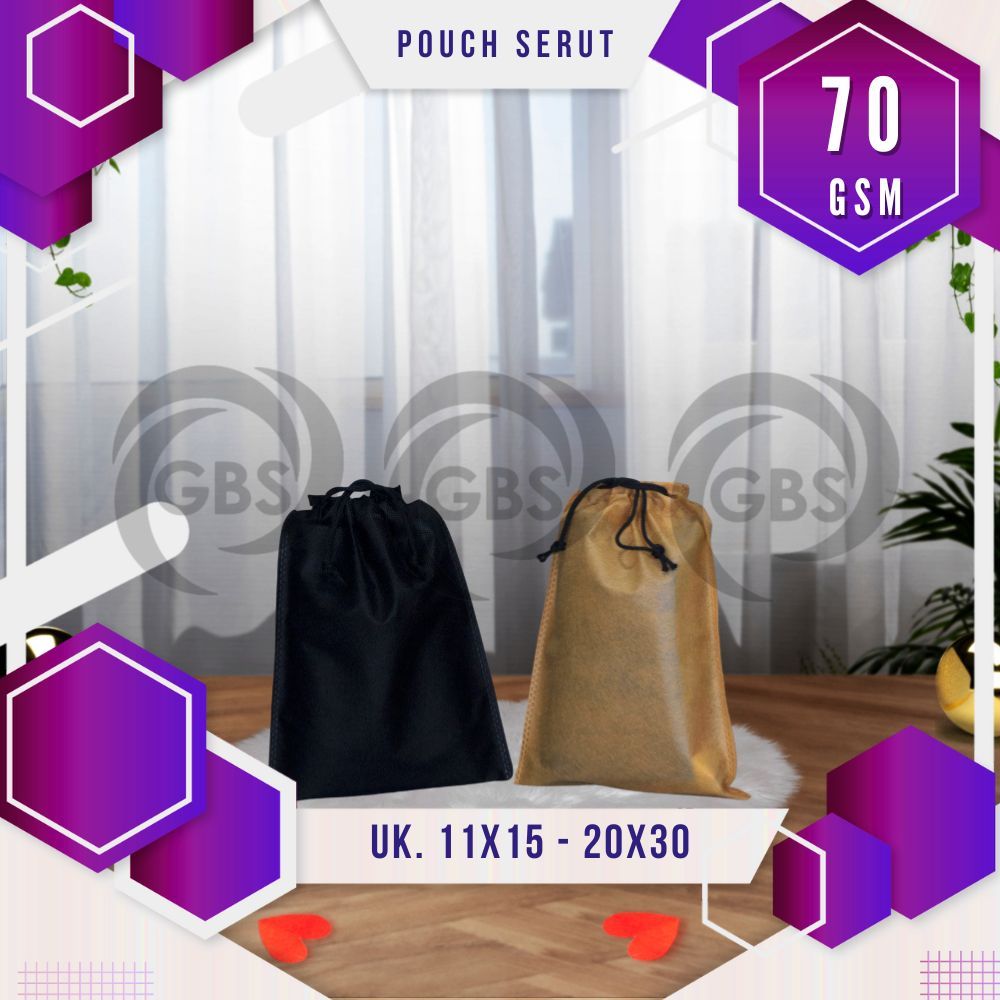Jual Pouch Serut Serbaguna Bahan Spunbond Souvenir Lucu Ukuran 11x15 & 20x30 | Shopee Indonesia