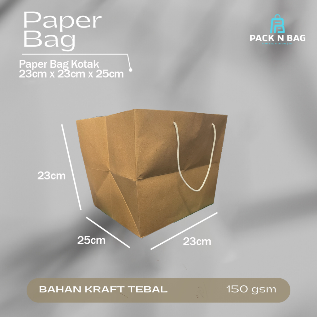Jual Paperbag kotak besar 22x22 untuk box kue | Shopee Indonesia