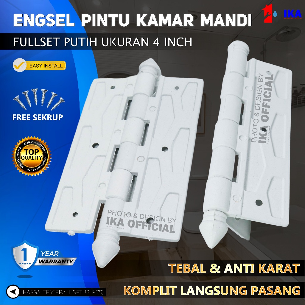 Jual Engsel pintu kamar mandi 4 " / 10 cm plastik pintu jendela toilet ...
