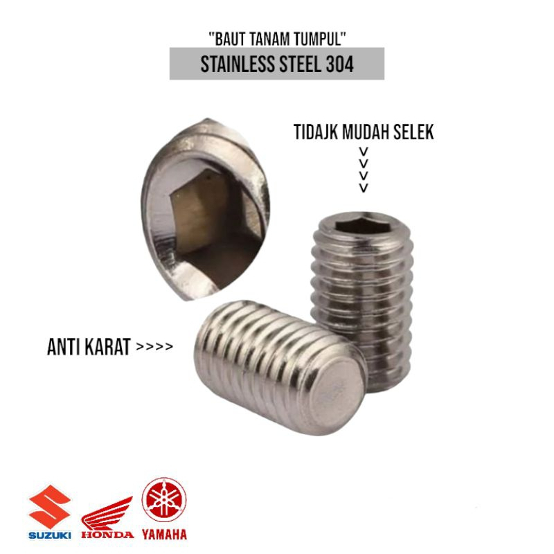Jual (10PCS) BAUT TANAM L M2.5 SS 304 BAUT TANAM 2.5 MM BAUT SET | Shopee Indonesia