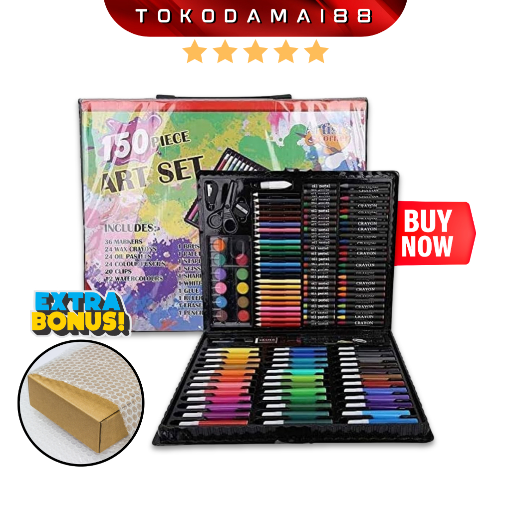Jual PENSIL WARNA 150PCS - ALAT MENGGAMBAR ANAK SET CRAYON COLOURING ...