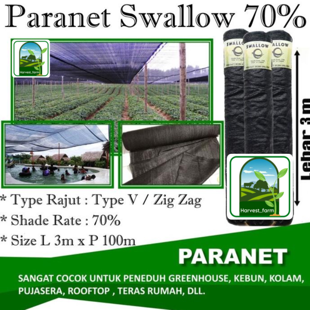 Jual Paranet Swallow 70% - Jaring Paranet Shading Net - Paranet 70% 1 ...