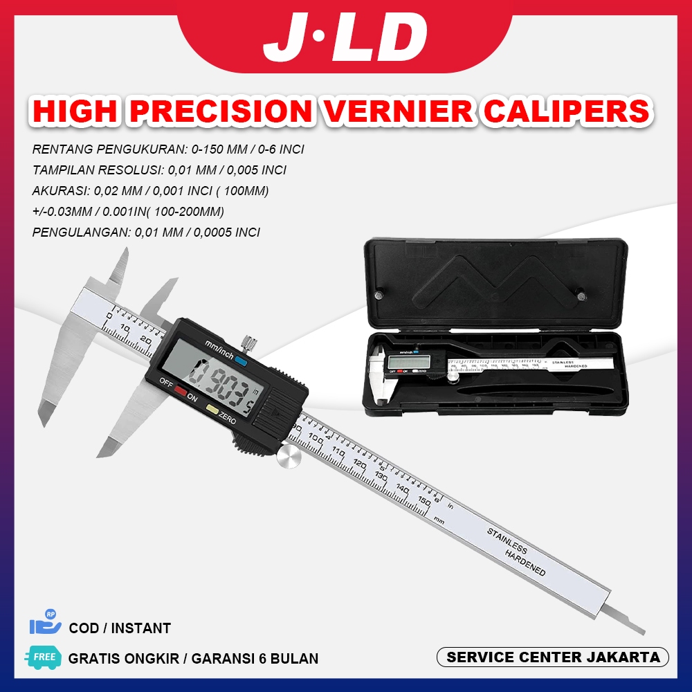 Jual JLD High Precision Vernier Calipers 0-150mm Household Precision ...