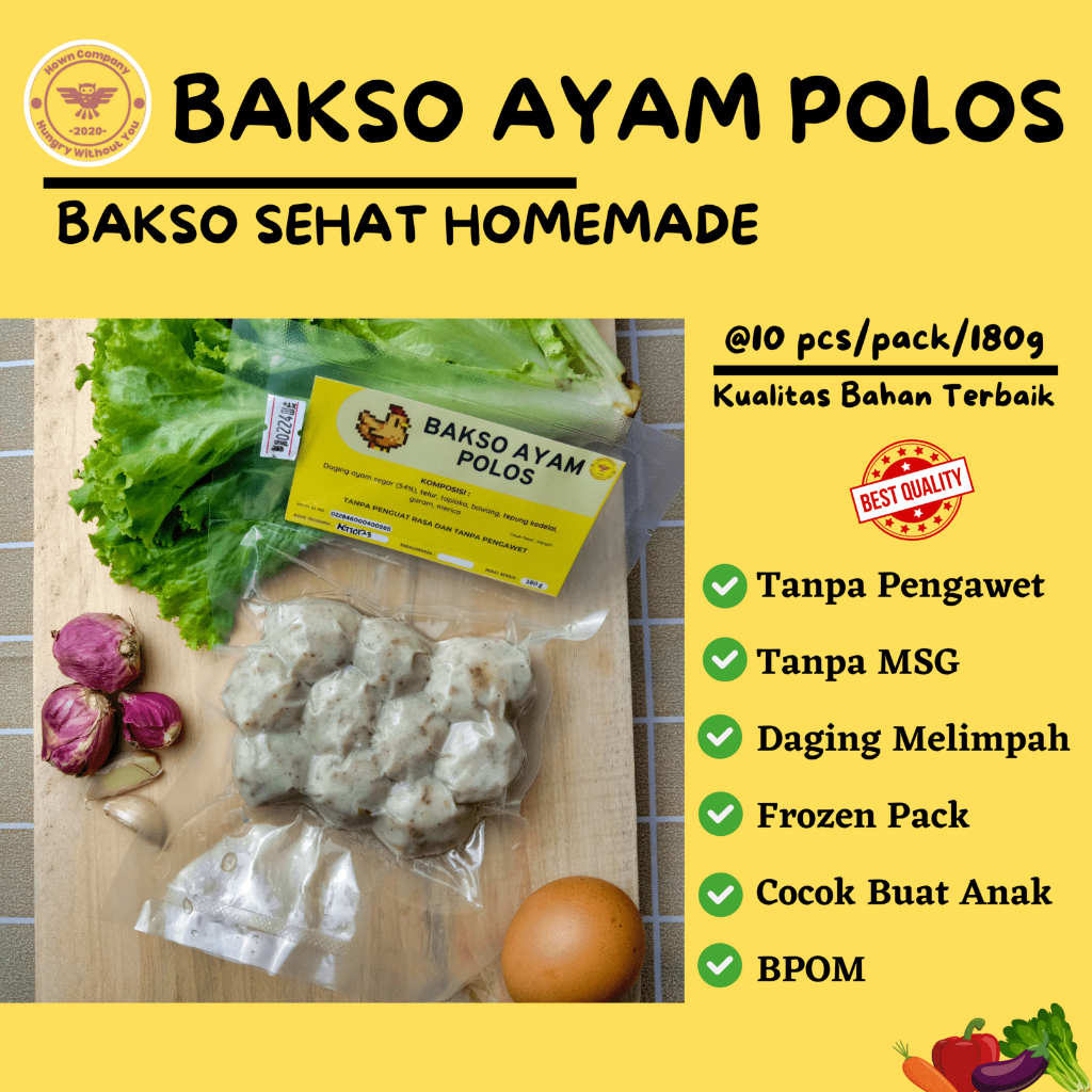 Jual Bakso Sehat Ayam Polos: Lezat Tanpa MSG & Pengawet, Ideal untuk ...