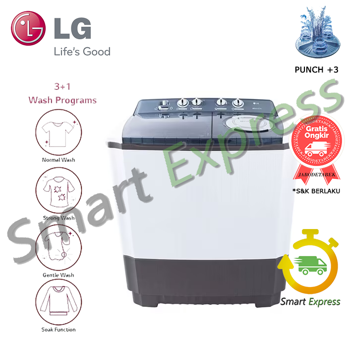 Jual MESIN CUCI LG P1000RT / P 1000RT / P1000 RT - (2 TABUNG / 10 KG ...