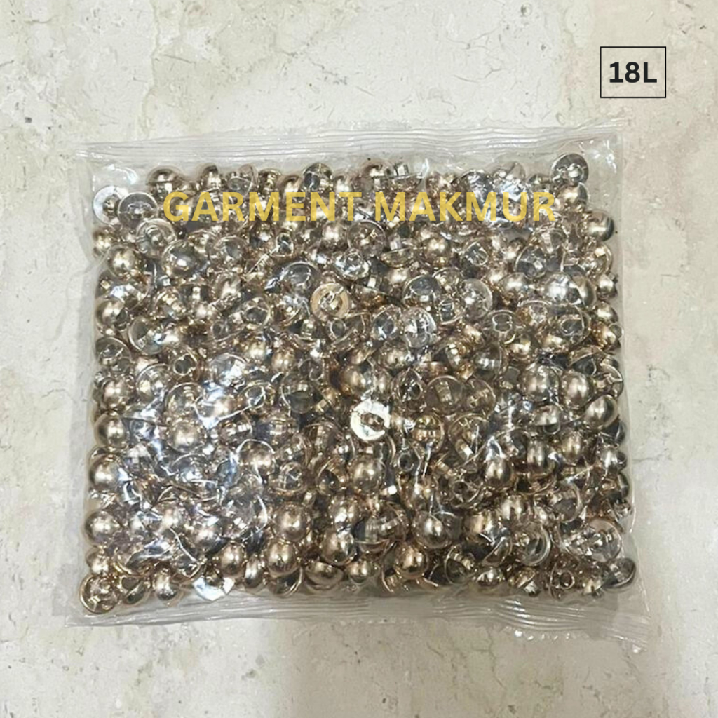 Jual Kancing Jamur Bulat Timbul Warna 16L 18L 20L | Kancing Jamur Bulat ...