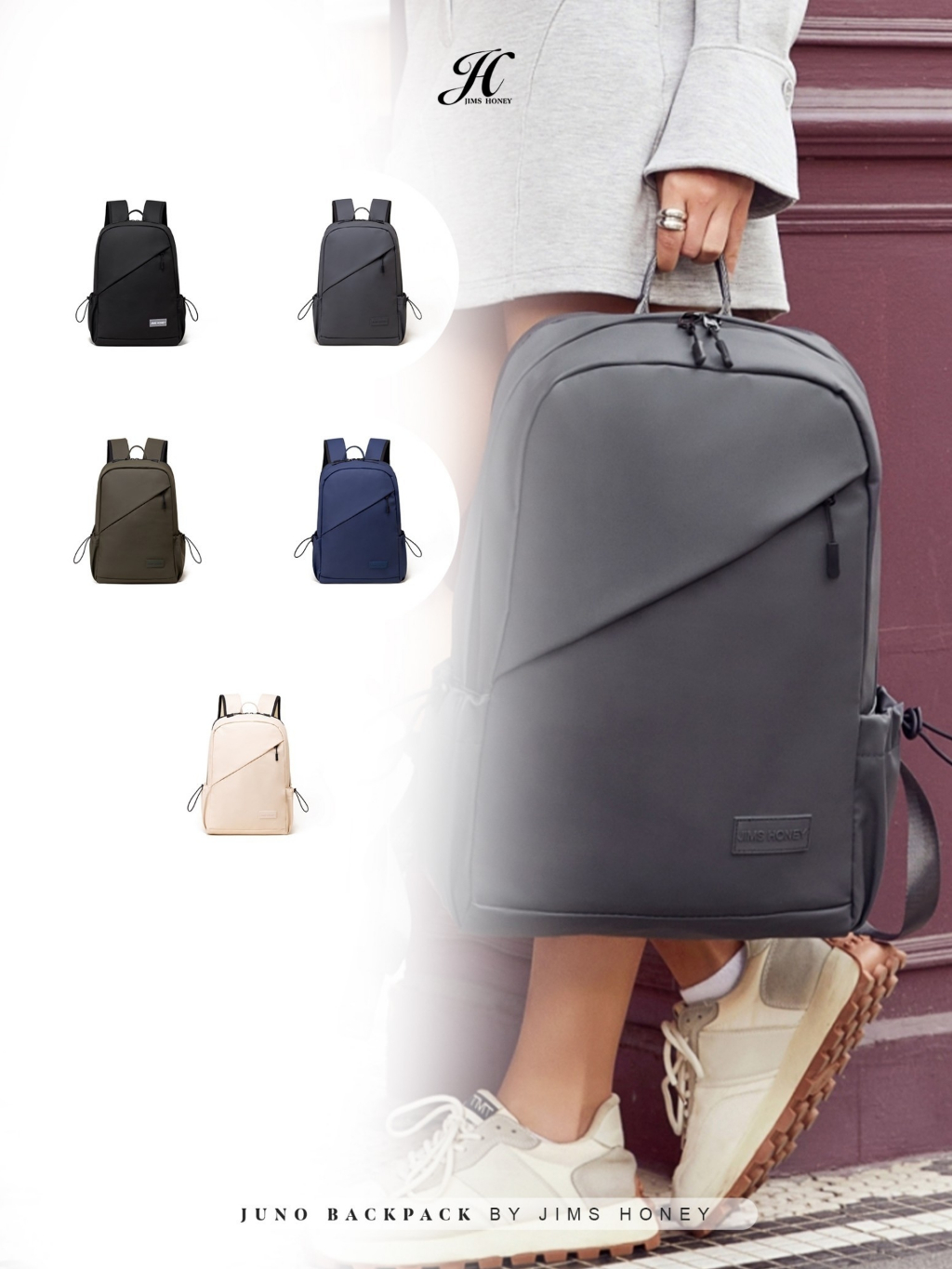 Jual Jims Honey Juno Backpack Tas Ransel wanita pria unisex anti air ...