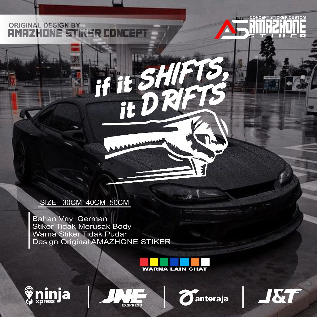 Jual Stiker truk if it shift it d drift stiker kaca variasi mobil truk ...