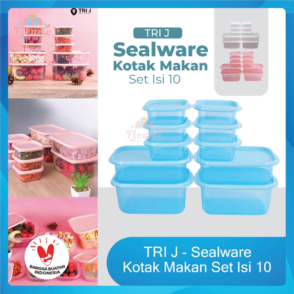 Jual TRI J - Sealware Kotak Makan Set Isi 10 (Food Container Box ...