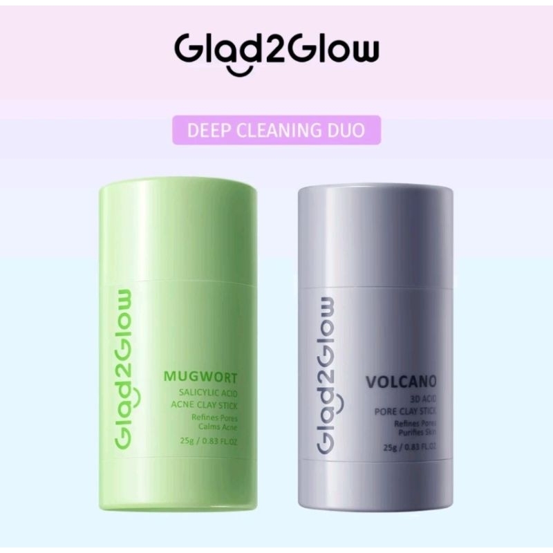 Jual Glad2Glow Real Mugwort Salicylic Acid Acne Control Clay Mask /Stick | Shopee Indonesia