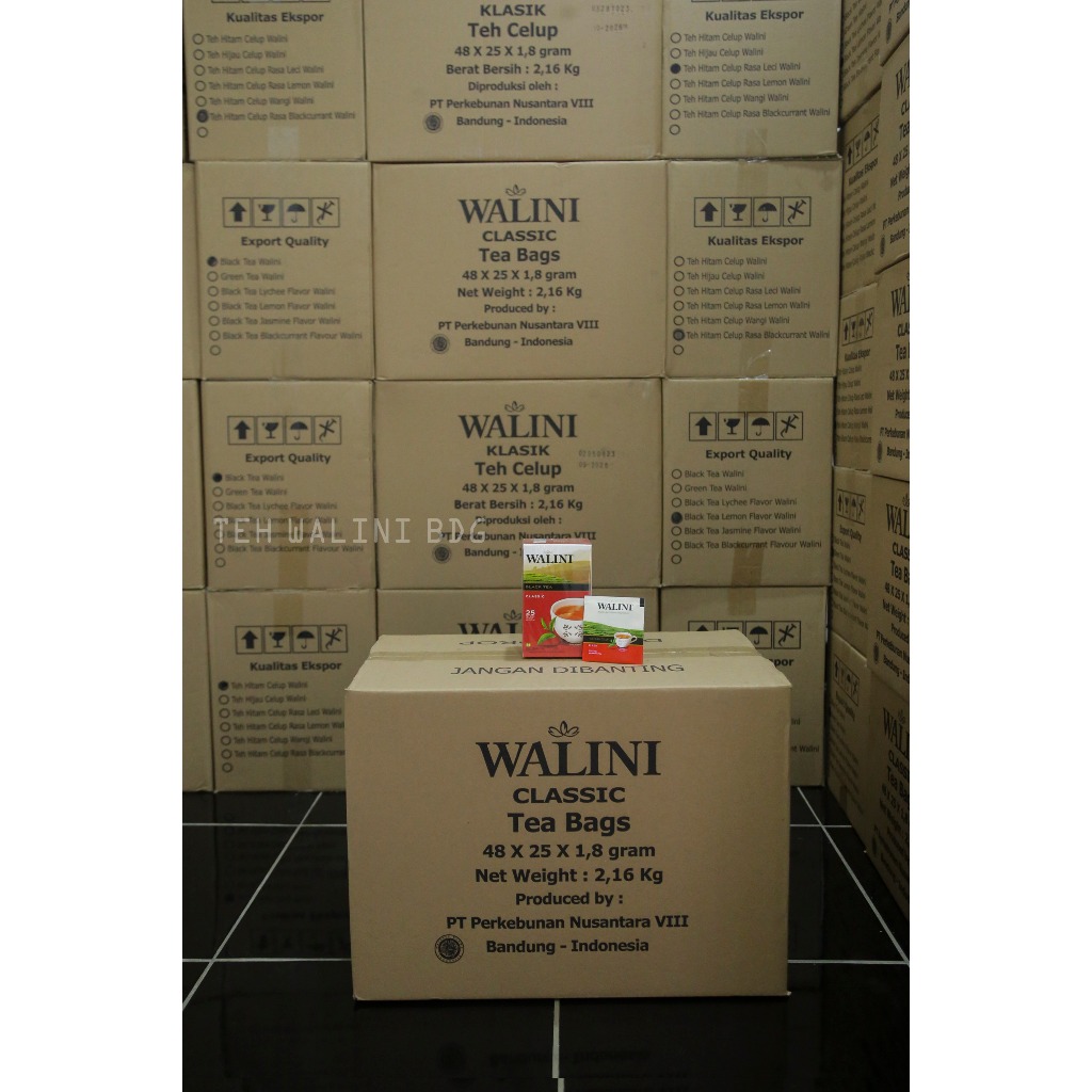 Jual Teh Walini Hitam Klasik 25s Kemasan Amplop Per Karton/ Dus (48pc ...