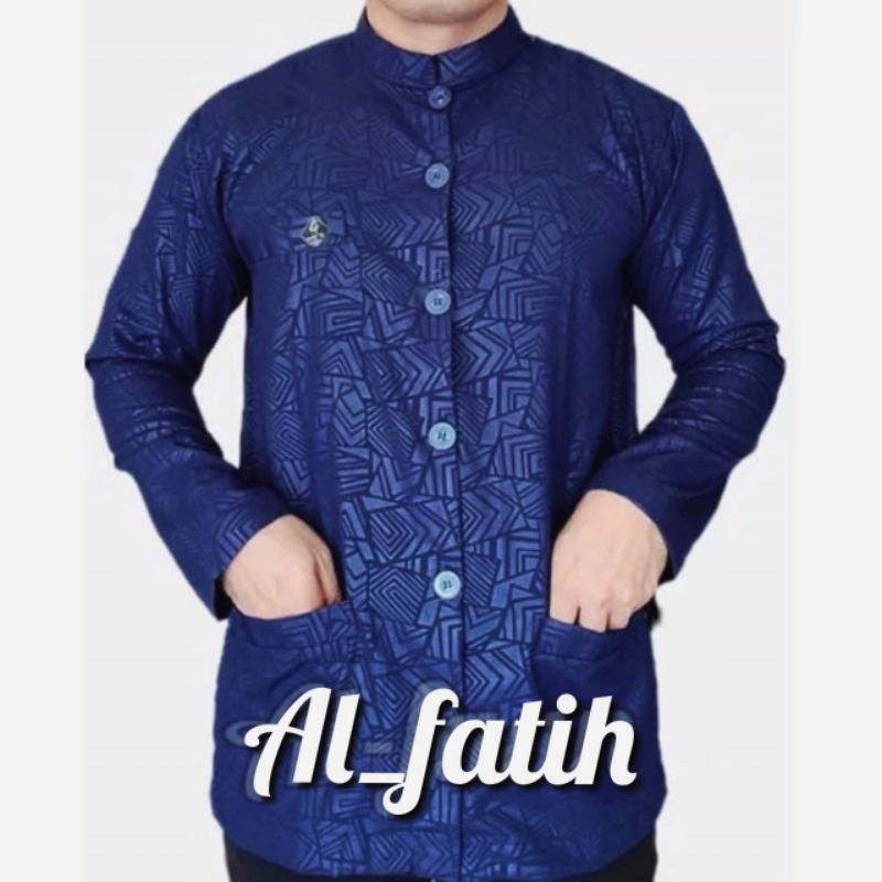 Jual baju Mandarin sultan embos koko haibah dewasa langan panjang ...
