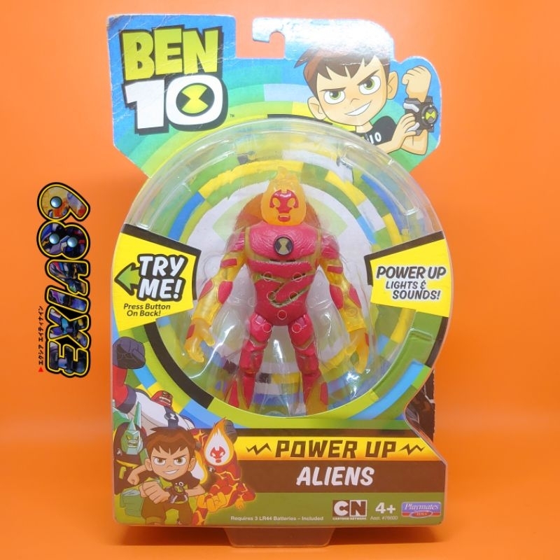 Jual Ben 10 Ben Ten Power Up Light & Sounds Action Figure - Heatblast ...