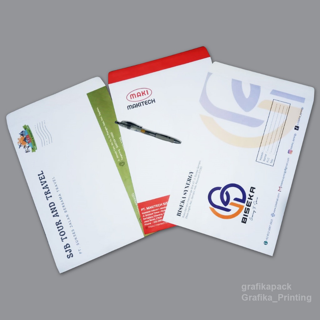 Jual Cetak Amplop Custom Full Color Offset Ukuran Folio Putih | Shopee Indonesia